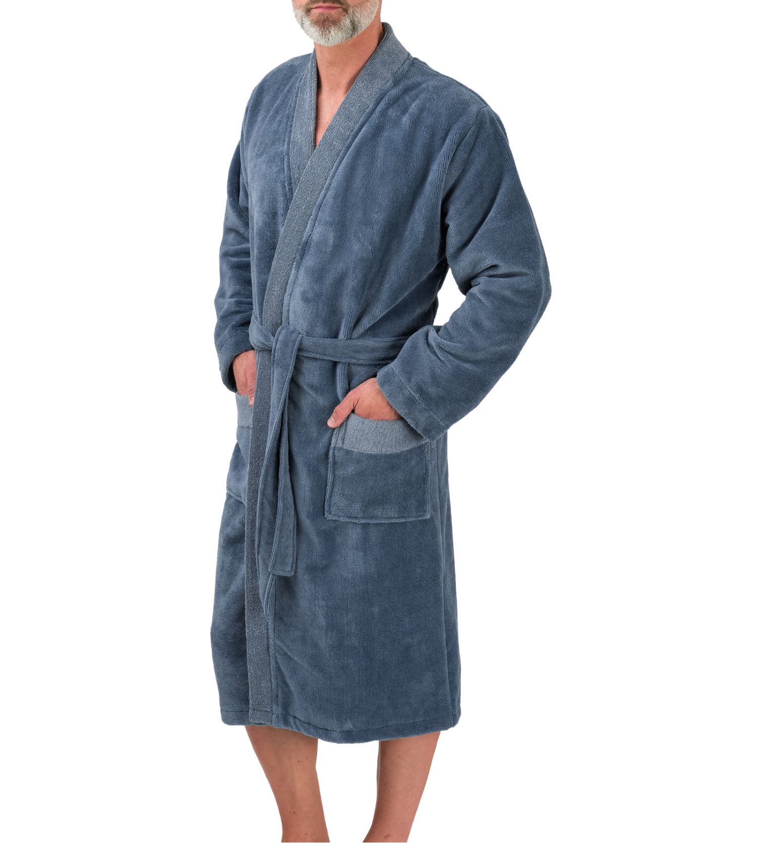 Kimono Bambus für Männer Smokey Blue Wewo | Sipp-Wäsche